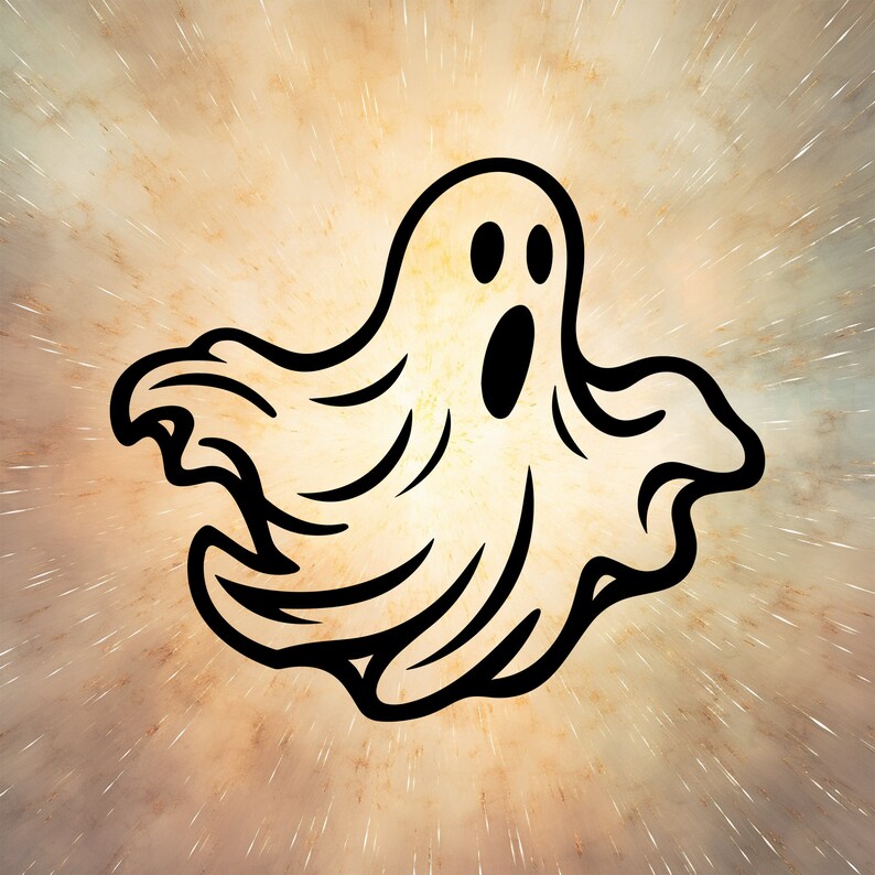 Cartoon Ghost SVG Bundle Halloween Stencil Commercial Use Vector ...