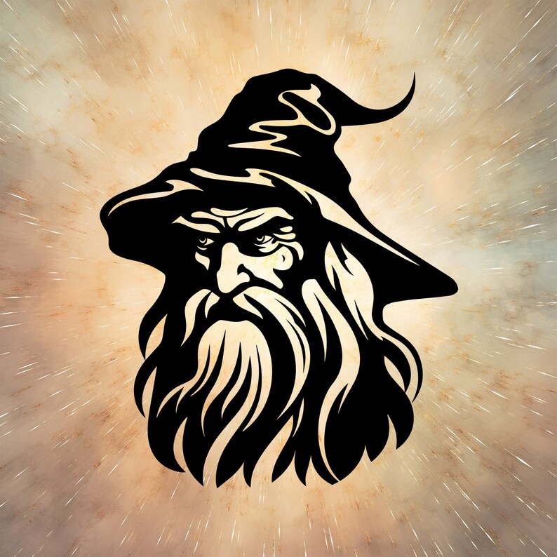 Old Wizard SVG Bundle Fantasy Stencil Commercial Use Vector Graphics ...