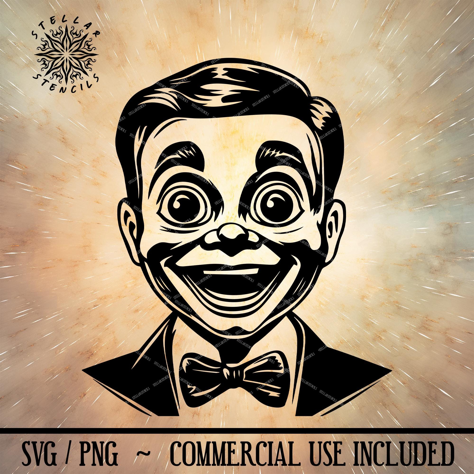 Ventriloquist Dummy | SVG and PNG Formats | Halloween Stencil ...
