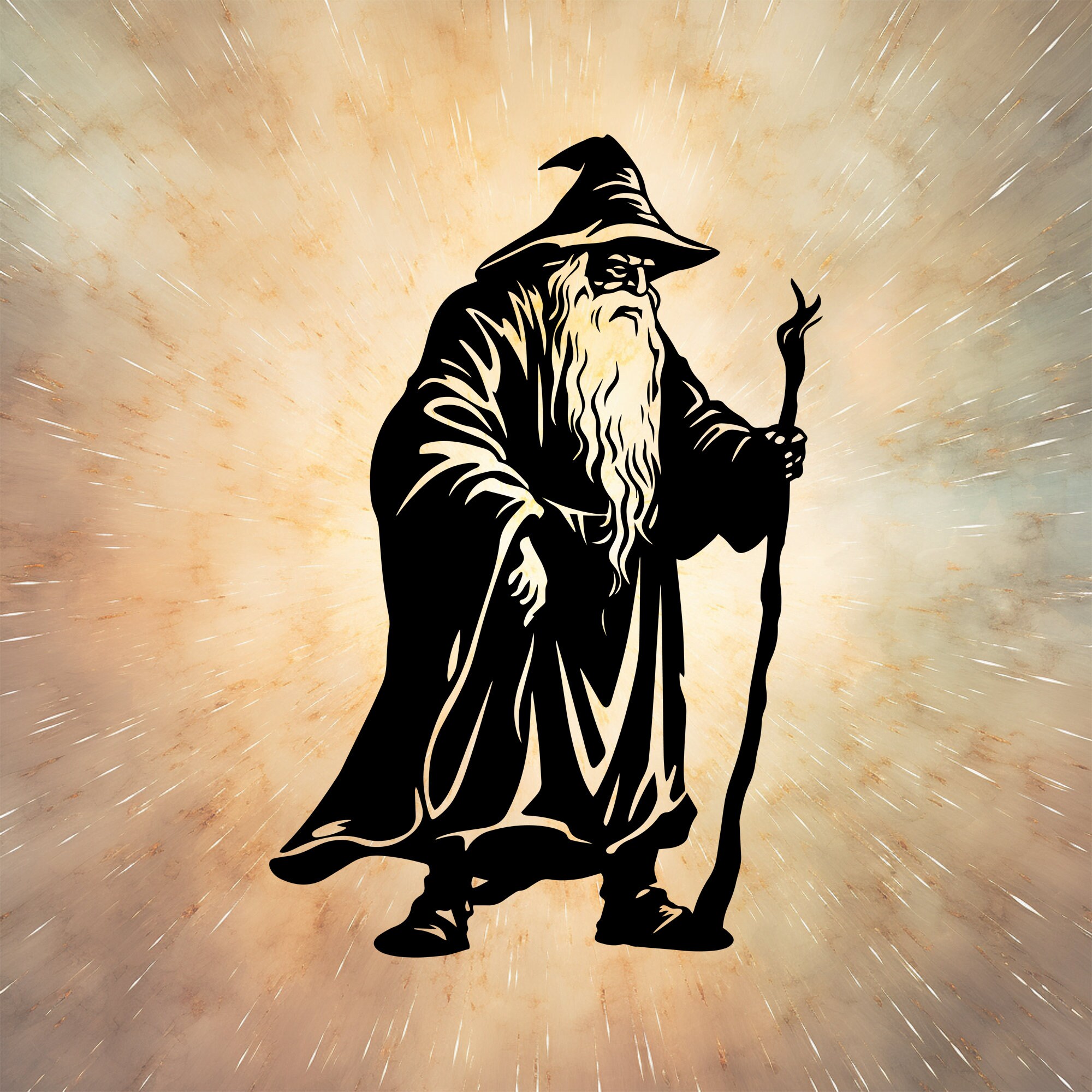 Old Wizard SVG Bundle Fantasy Stencil Commercial Use Vector Graphics ...