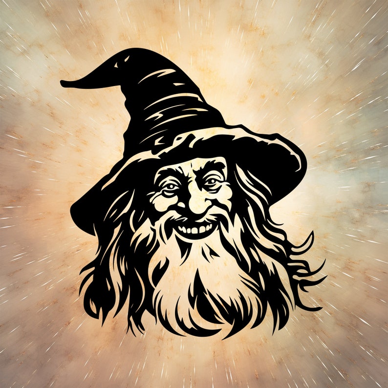Old Wizard SVG Bundle Fantasy Stencil Commercial Use Vector Graphics ...