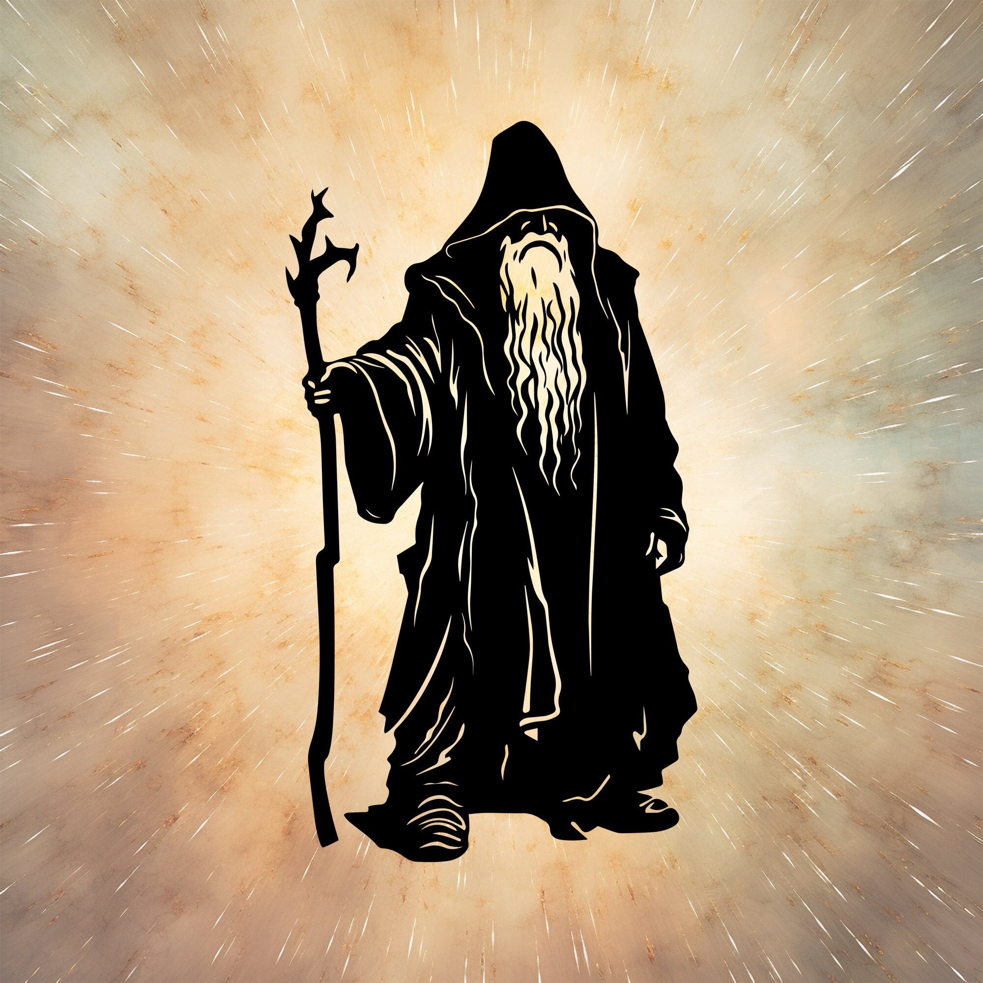 Old Wizard SVG Bundle Fantasy Stencil Commercial Use Vector Graphics ...