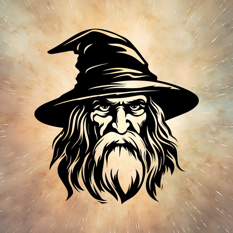 Old Wizard SVG Bundle Fantasy Stencil Commercial Use Vector Graphics ...