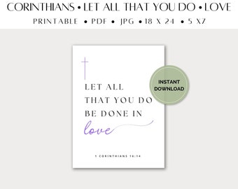 LET ALL THAT You Do Be Done in Love 1 Corinthians 16:14 Garden Flag - Etsy