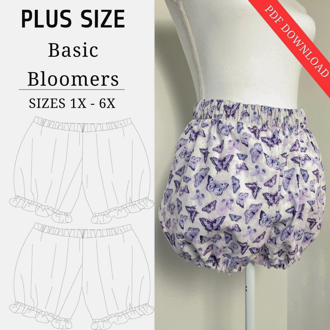 Plus Size Bloomer Shorts Pattern PDF | US Size 18W-28W - Etsy