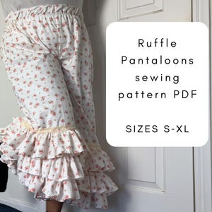 Long Ruffle Bloomers Pattern - Etsy