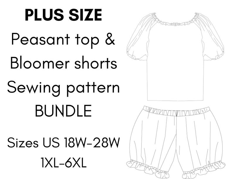 Plus Size Bloomer Sewing Pattern | Aisha Bloomers |elastic Waist ...