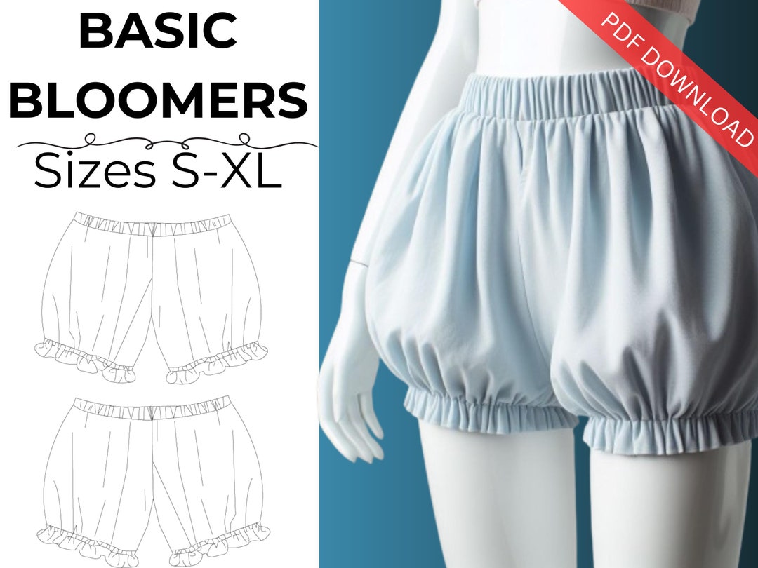 Basic Cosplay Bloomer Shorts Sewing Pattern Sizes S XL Easy,beginner ...