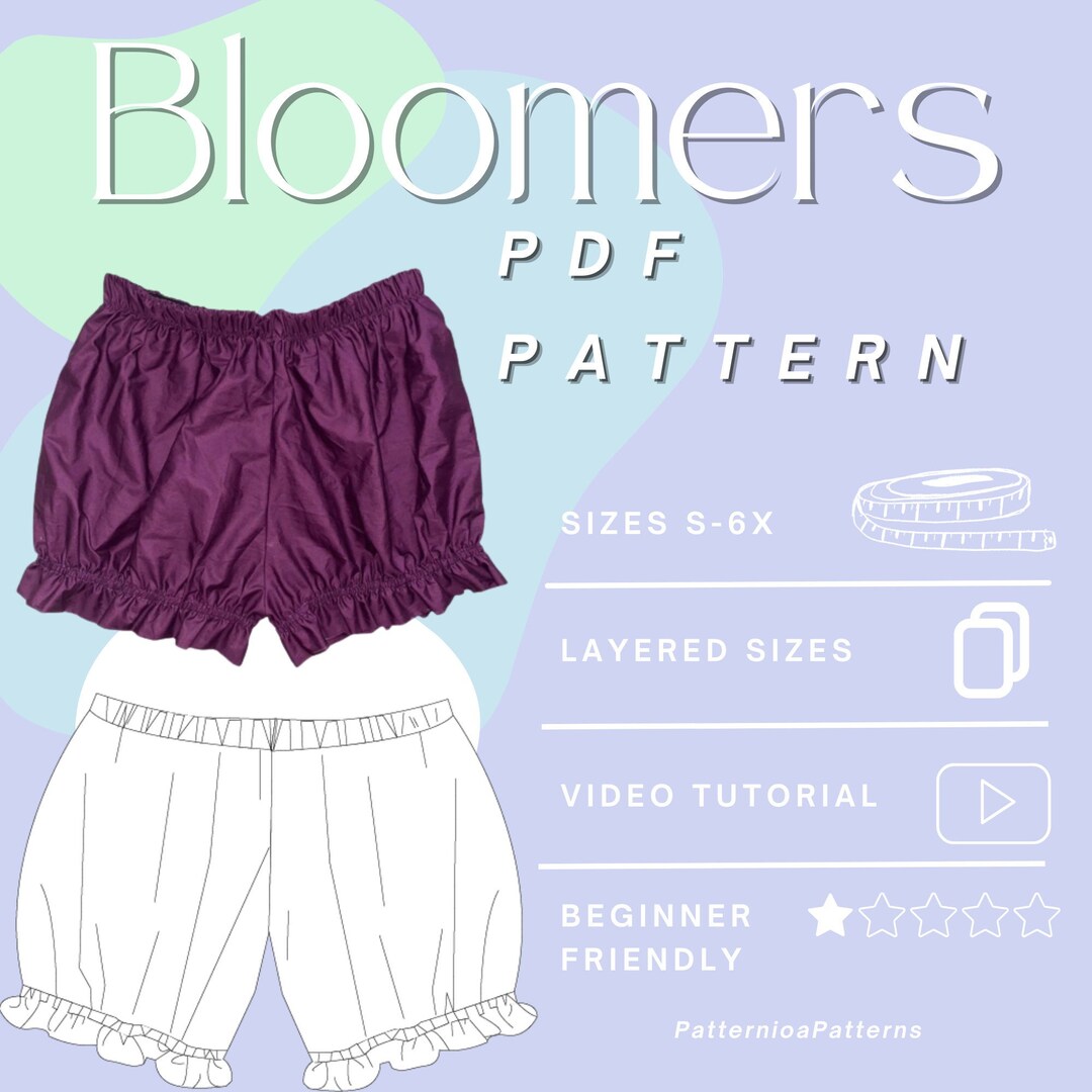 Plus Size Sewing Pattern: Women's Adult Bloomers S-6X - Etsy