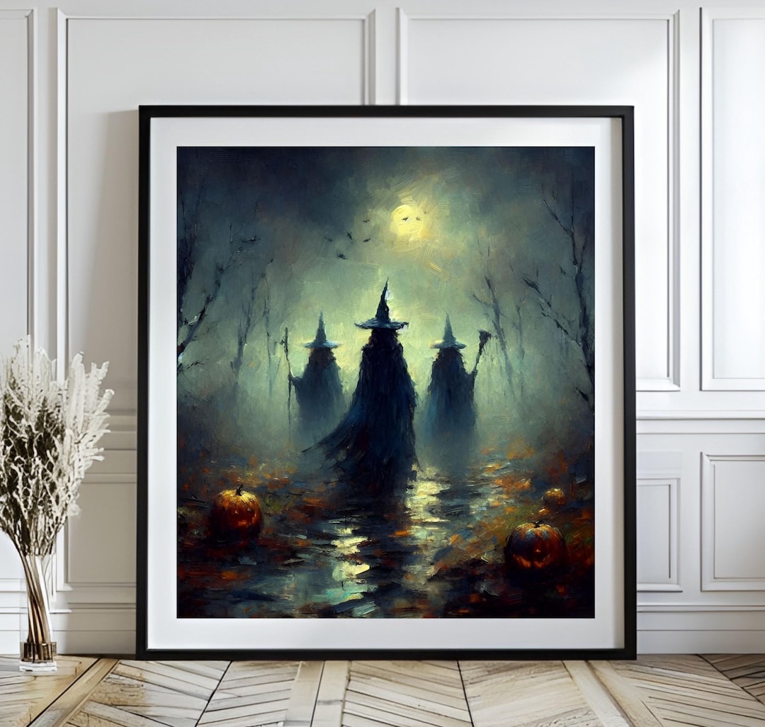 Witchy Decor Halloween Wall Art Witch Art Print Printable Vintage Witch ...