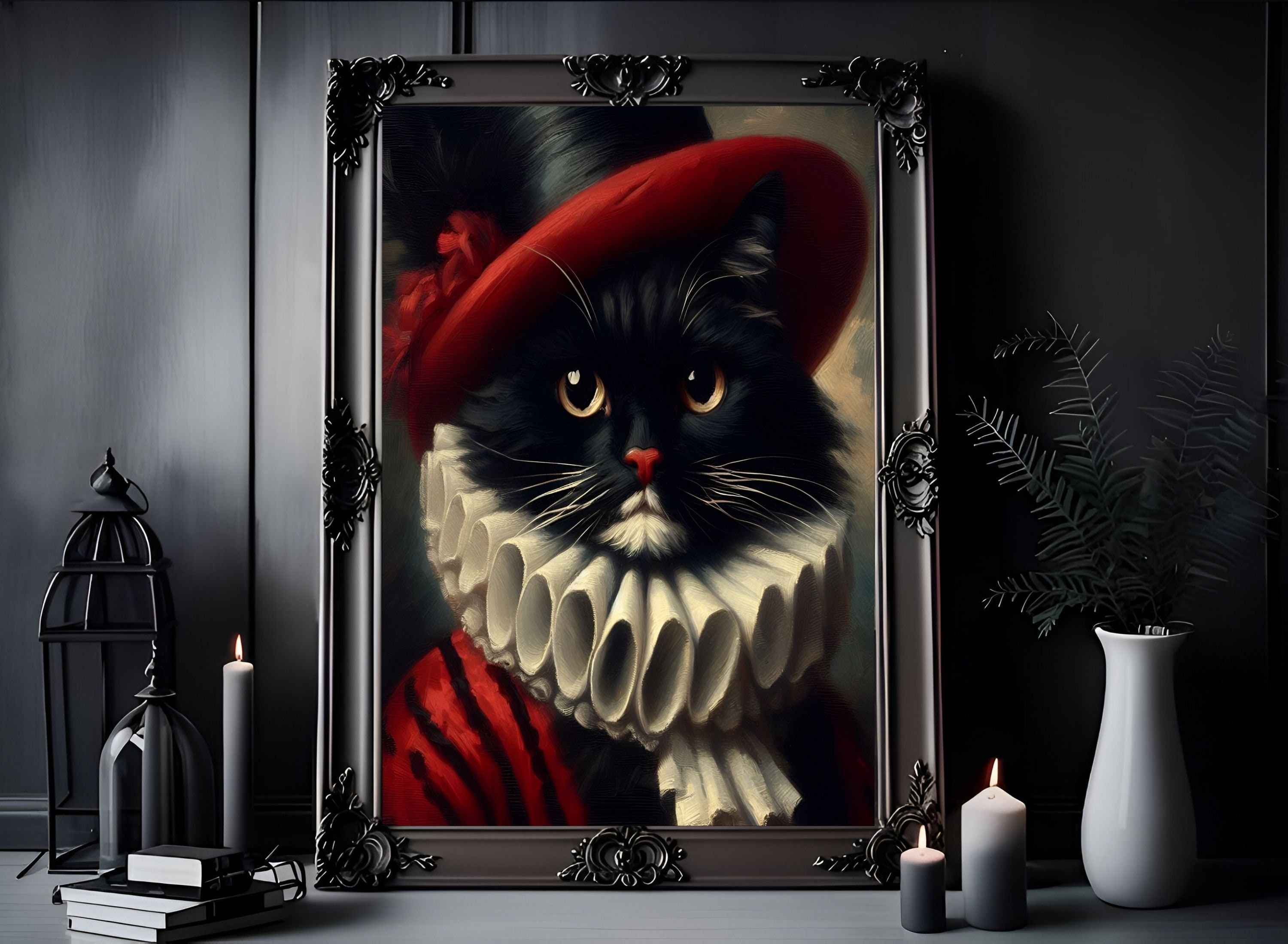 Victorian Cat Portrait, Royal Cat Portrait, Regal Cat Portrait, Cat ...