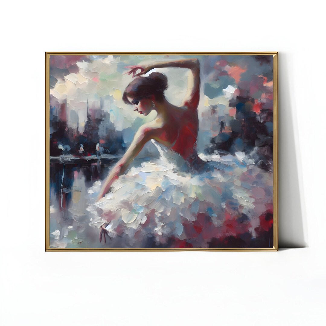 Vintage Ballerina Wall Art, Ballerina Vintage Painting , Ballet Art ...