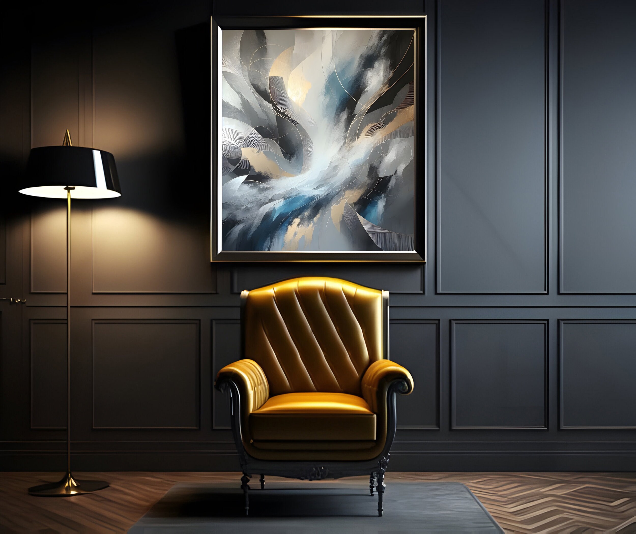 Blue Abstract Art, Modern Art, Contemporary Art, Printable Abstract Art ...