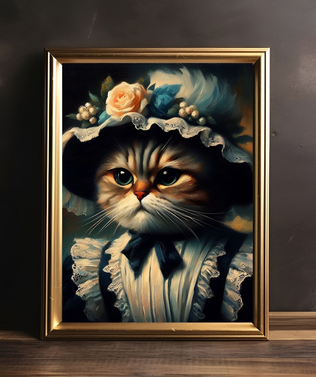 Victorian Cat Portrait, Regal Cat Portrait, Cat Portrait Paint, Royal ...