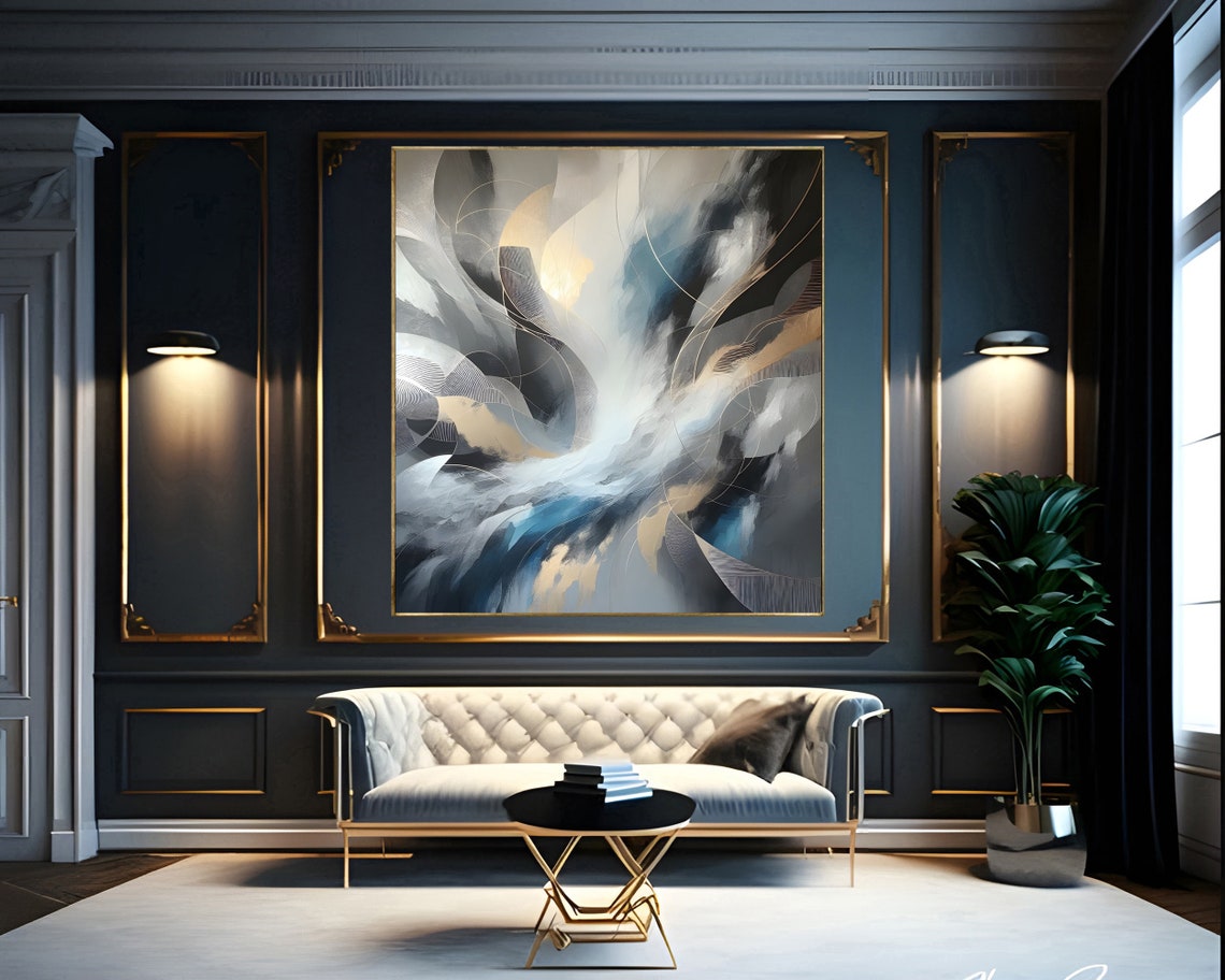 Blue Abstract Art, Modern Art, Contemporary Art, Printable Abstract Art ...