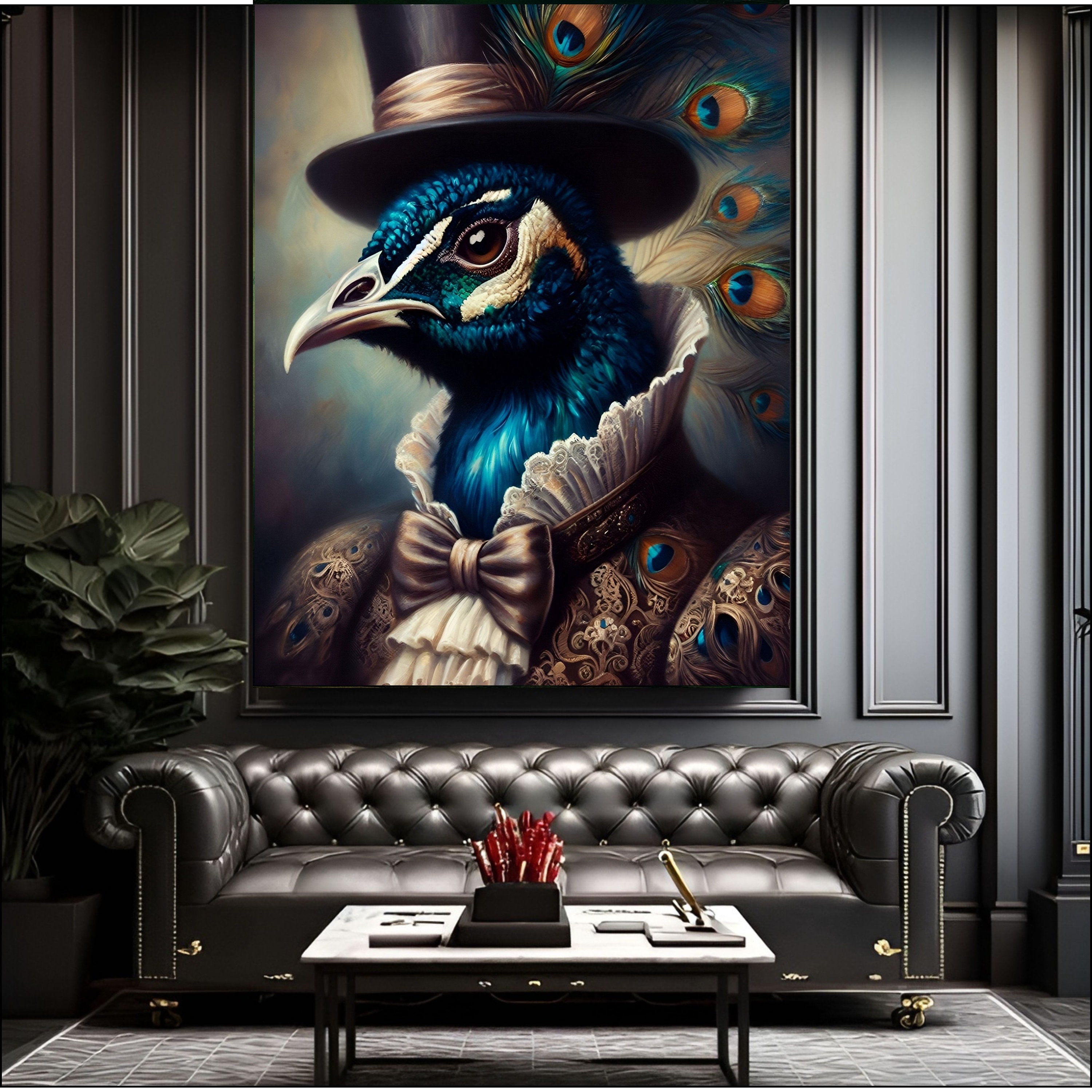 Vintage Peacock Art, Peacock Art Print, Royal Peacock Vintage Style ...
