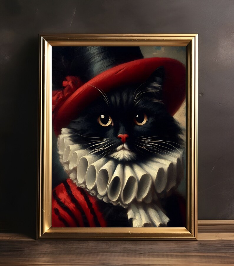 Victorian Cat Portrait, Royal Cat Portrait, Regal Cat Portrait, Cat ...