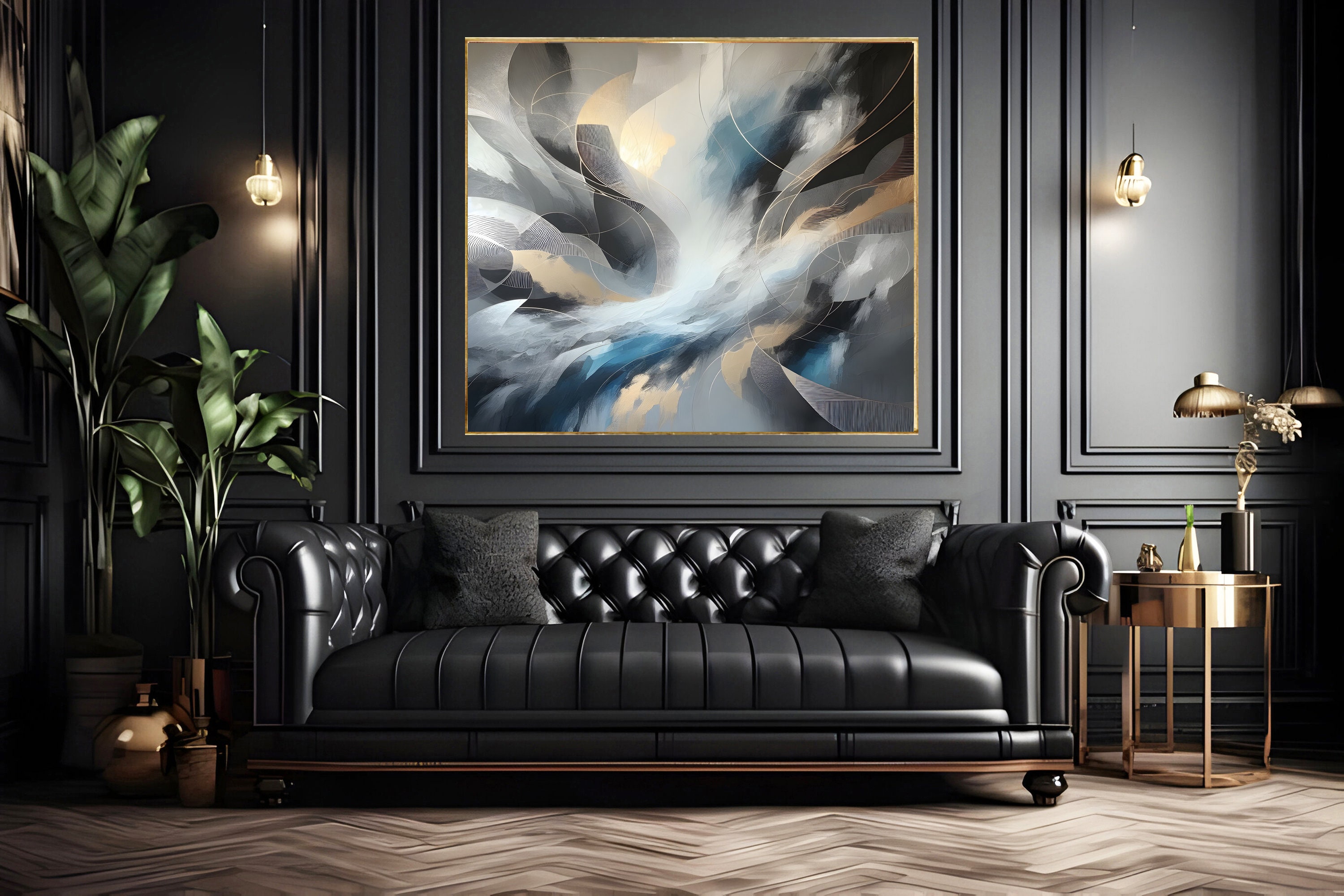 Blue Abstract Art, Modern Art, Contemporary Art, Printable Abstract Art ...