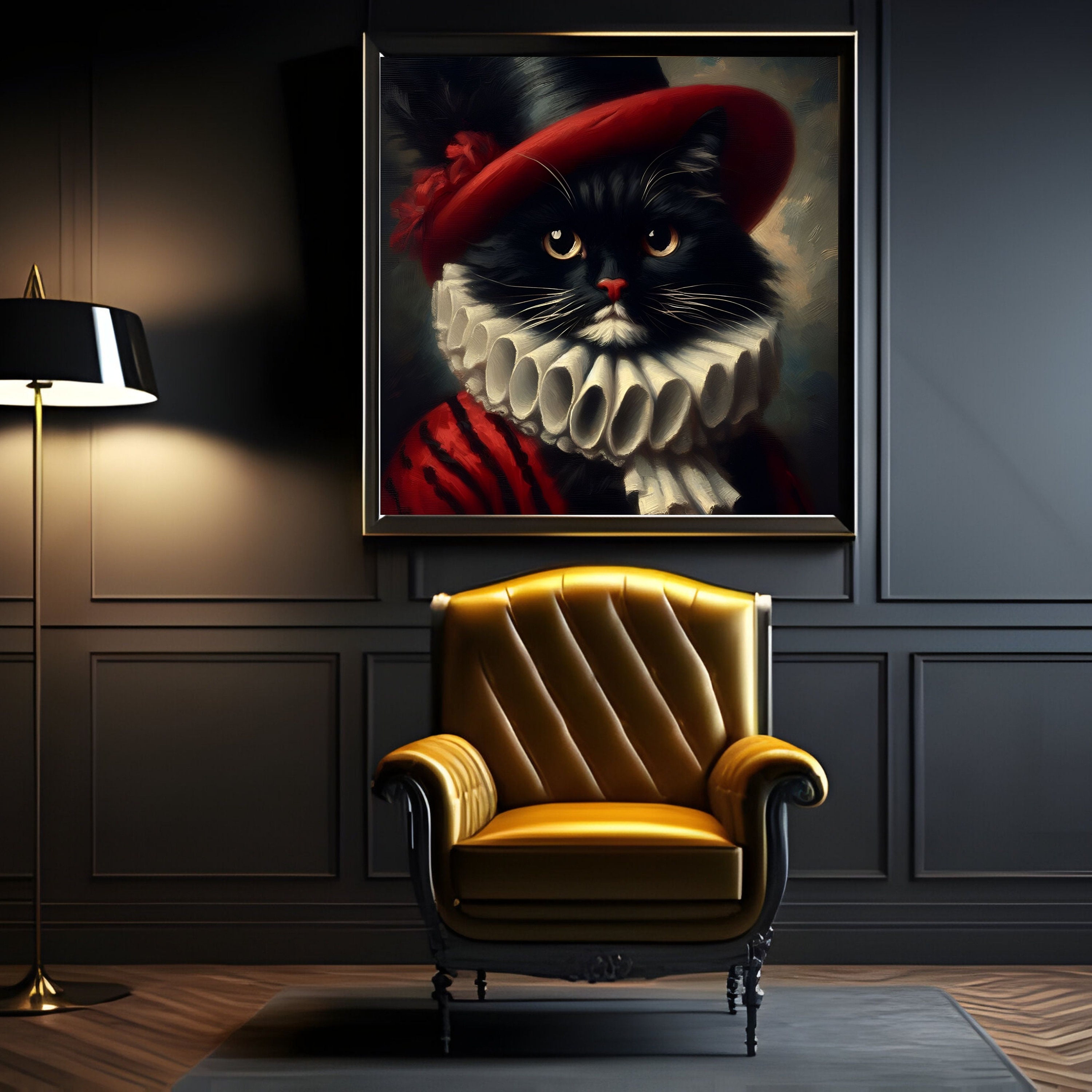 Victorian Cat Portrait, Royal Cat Portrait, Regal Cat Portrait, Cat ...