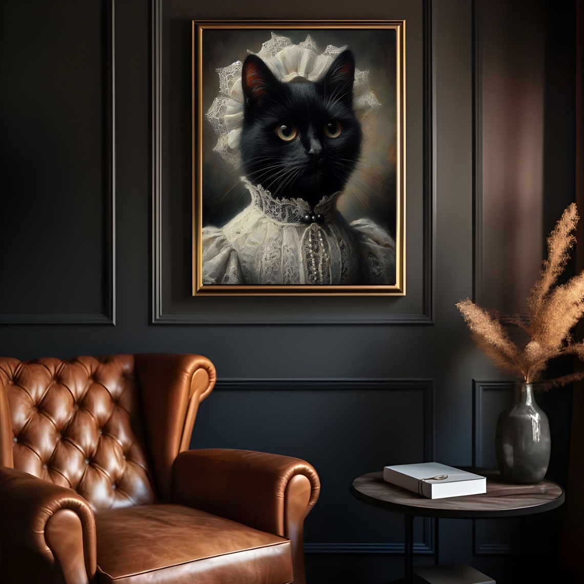Victorian Cat Portrait, Cat Portrait Paint, Royal Cat Portrait, Regal ...
