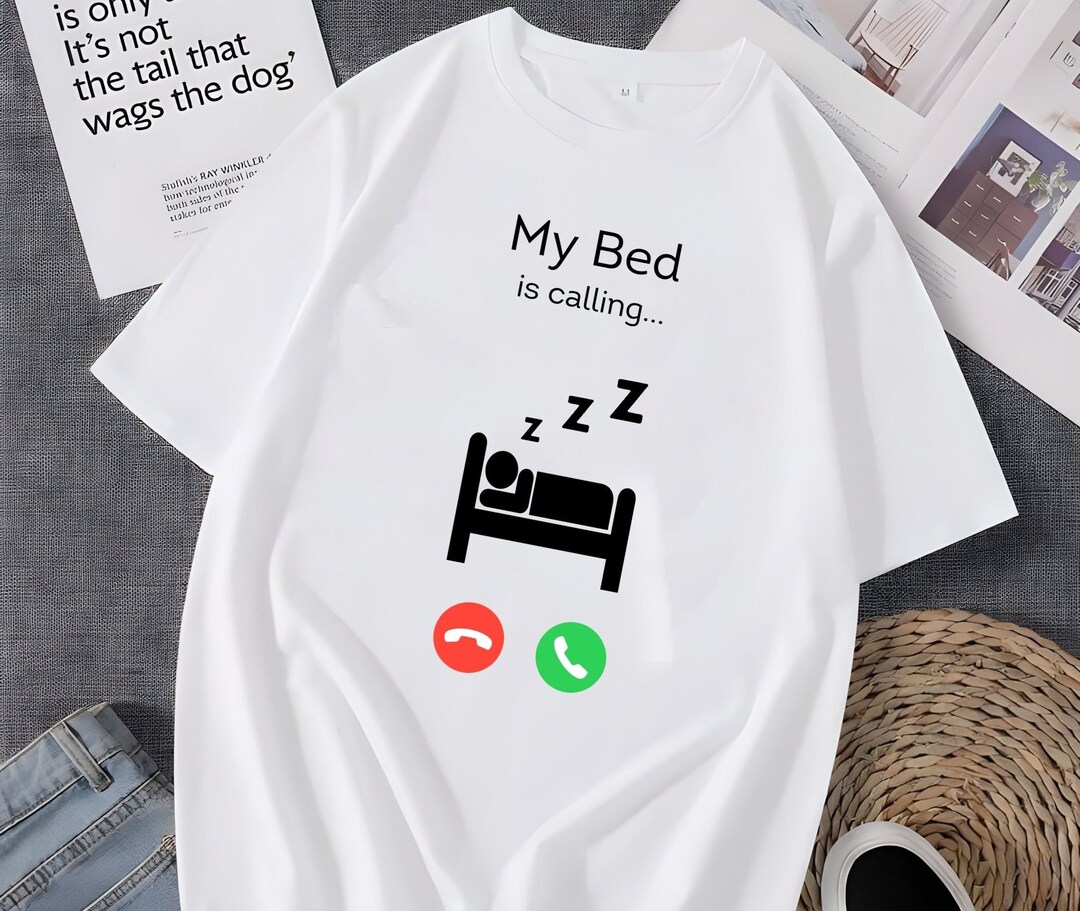 My Bed is Calling Svg Png, Funny PNG for Mugs, Incoming Call Svg, Sleep ...