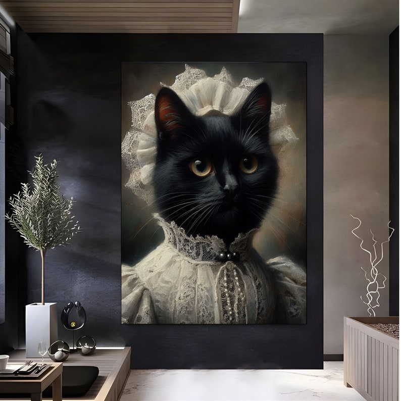 Victorian Cat Portrait, Cat Portrait Paint, Royal Cat Portrait, Regal ...