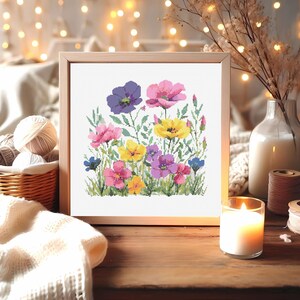 Wildflowers Cross Stitch Pattern Instant PDF Download - Wildflower ...