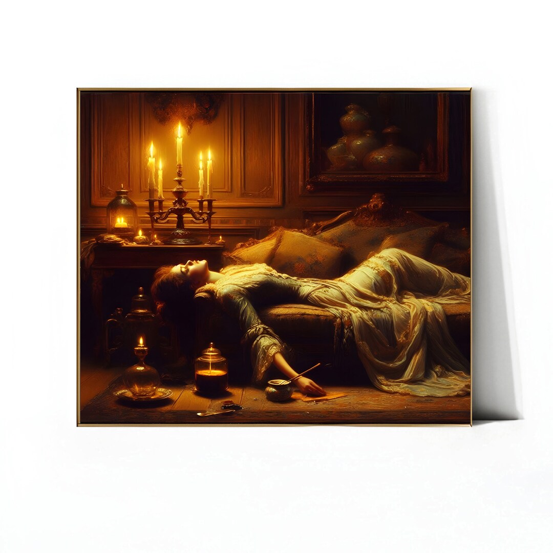 Decadent Young Woman, Vintage Woman Portrait Painting, Vintage Portrait ...