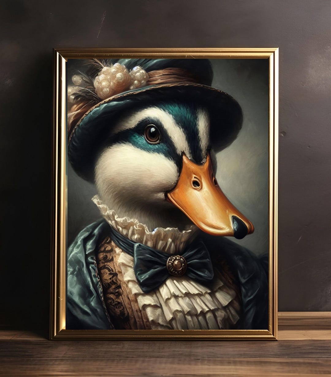 Victorian Duck Portrait, Duck Wall Art, Duck Print, Regal Pet Portrait ...