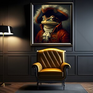 Frog Wall Art, Frog Vintage Art, Frog Wall Art Poster, Victorian Frog ...