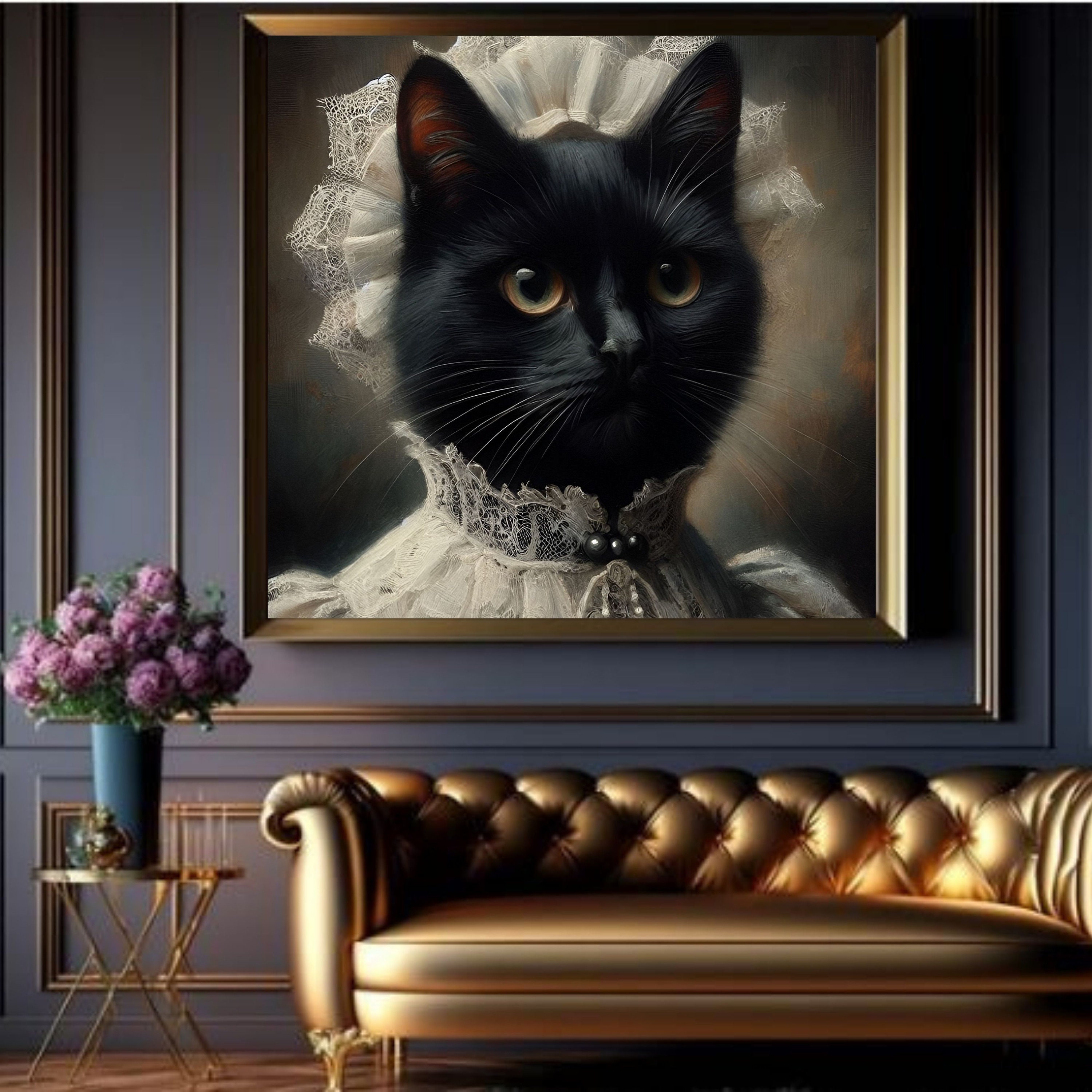 Victorian Cat Portrait, Cat Portrait Paint, Royal Cat Portrait, Regal ...