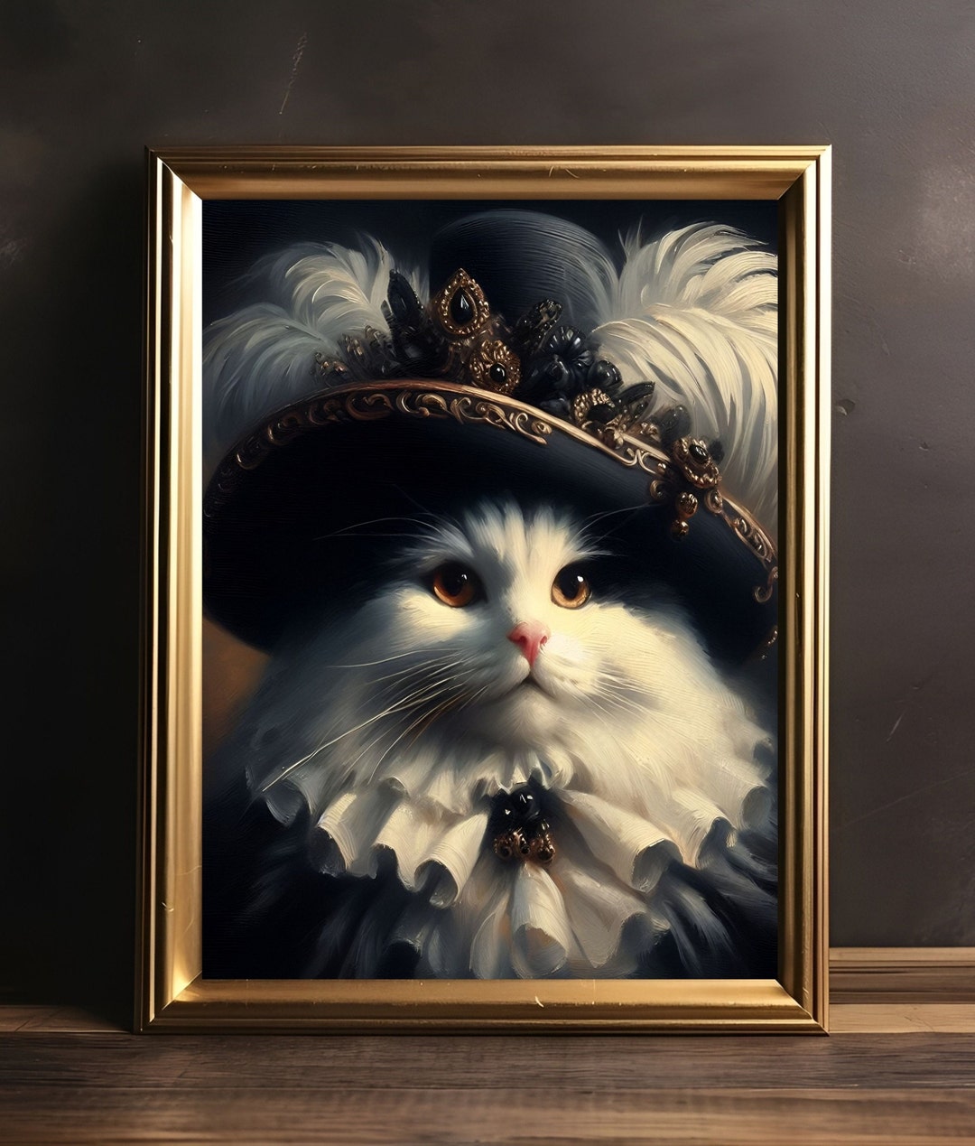 Victorian Cat Portrait, Regal Cat Portrait, Cat Portrait Paint, Royal ...