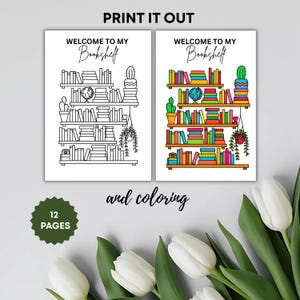 Printable Bookshelf Bundle, Reading Challenge Tracker, Monthly Reading ...