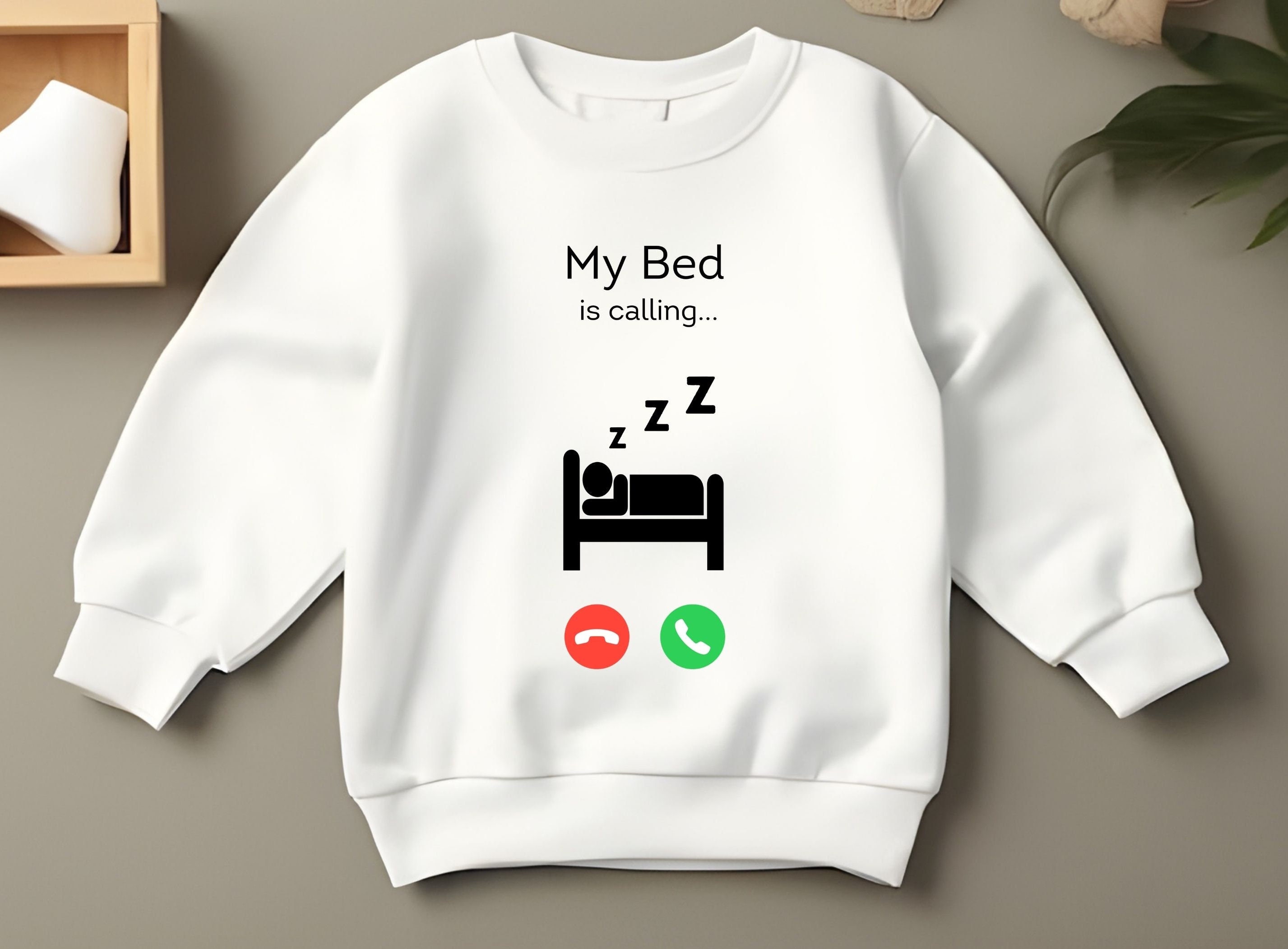 My Bed is Calling Svg Png, Funny PNG for Mugs, Incoming Call Svg, Sleep ...
