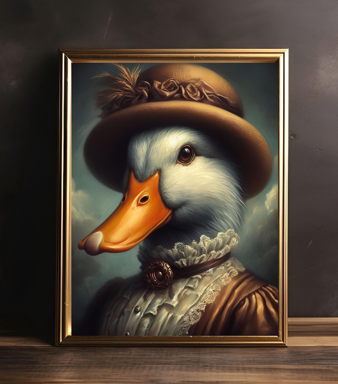Victorian Duck Portrait, Duck Wall Art, Duck Print, Regal Pet Portrait ...