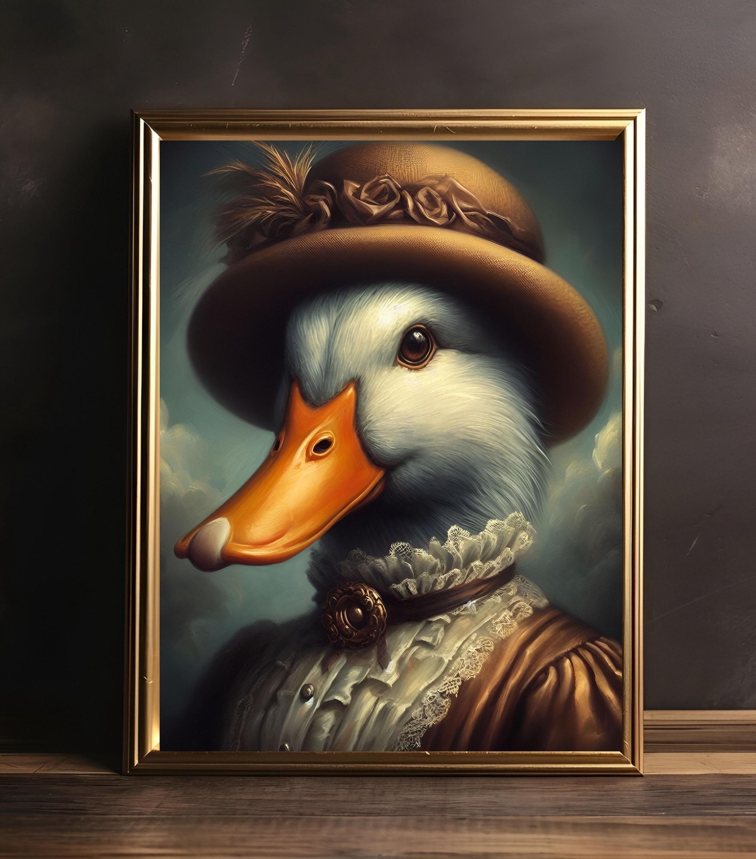 Victorian Duck Portrait, Duck Wall Art, Duck Print, Regal Pet Portrait ...