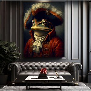 Frog Wall Art, Frog Vintage Art, Frog Wall Art Poster, Victorian Frog ...