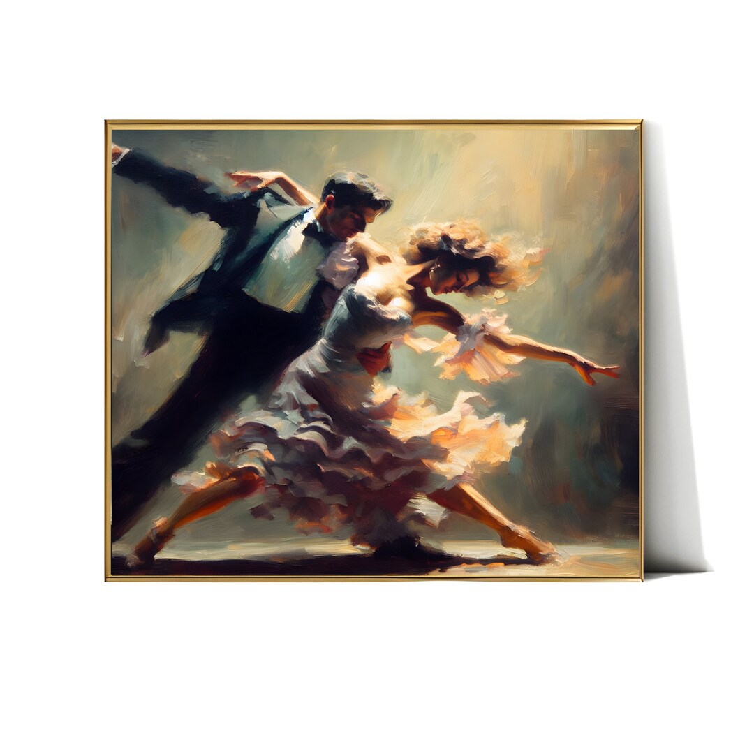 Dancing Couple Print, Dancing Wall Art, Dancing Wall Decor, Dance Painting Gift, Dancing Couple ...