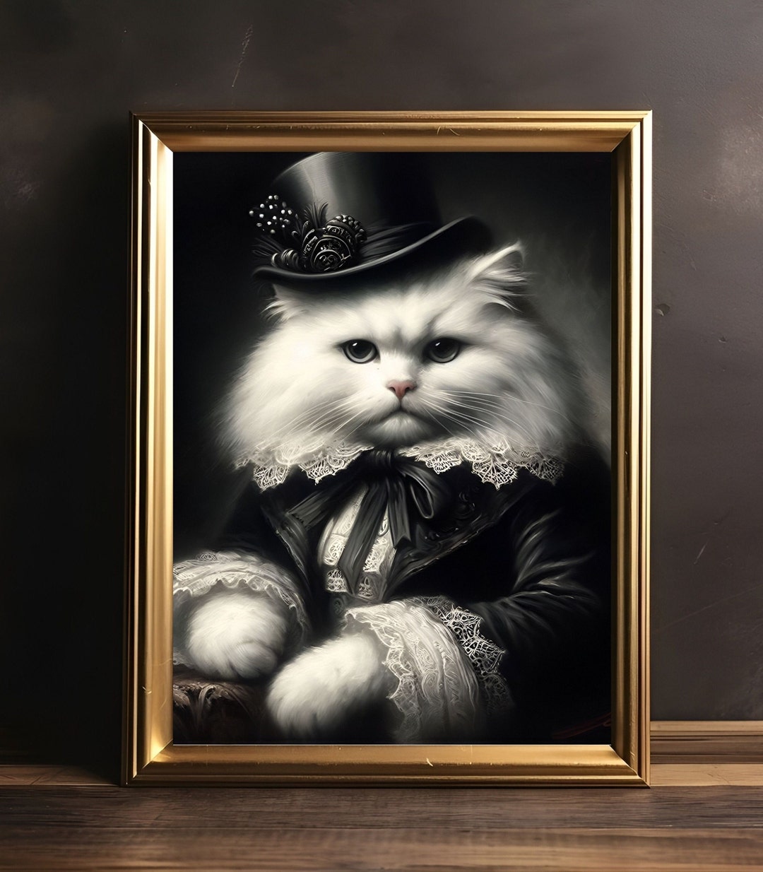 Victorian Cat Portrait, Cat Portrait Paint, Royal Cat Portrait, Regal ...