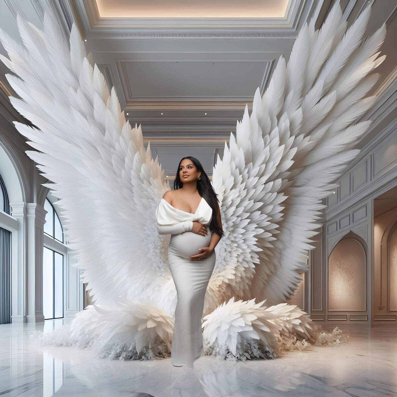 Angel Wings Photography Backdrop: Maternity, Newborn, Baby (JPG Digital ...