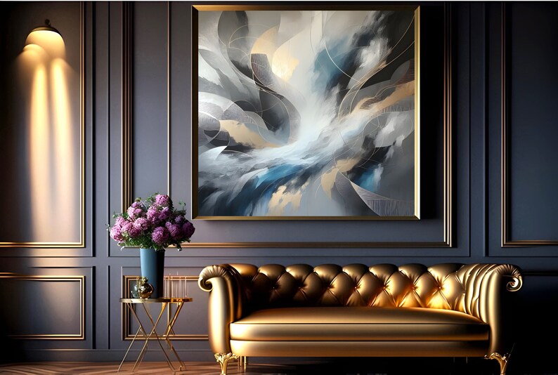 Blue Abstract Art, Modern Art, Contemporary Art, Printable Abstract Art ...