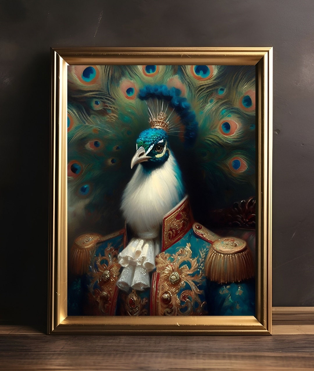 Renaissance Peacock Portrait, Vintage Peacock Art, Peacock Art Print ...