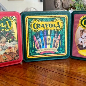 9 Vintage Crayola Tins With Original Crayons - Etsy