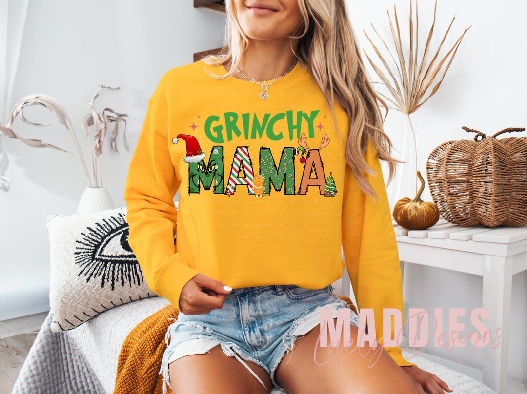 Grinchy Mama PNG, Grinchy Mom Png, Retro Mama Christmas Png, Christmas Png, Mama Shirt Png ...