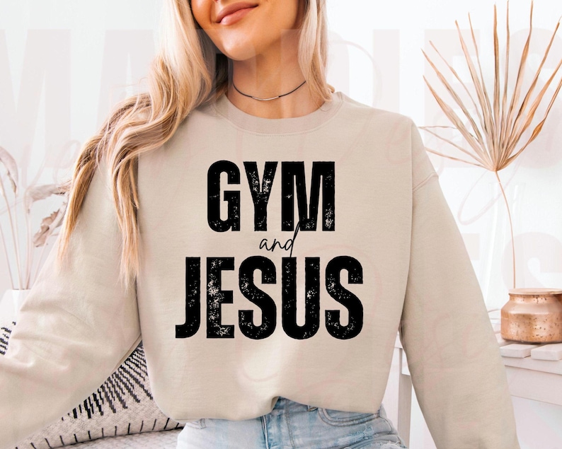 Christian Gym Design PNG: Jesus Workout Sublimation (digital Download ...