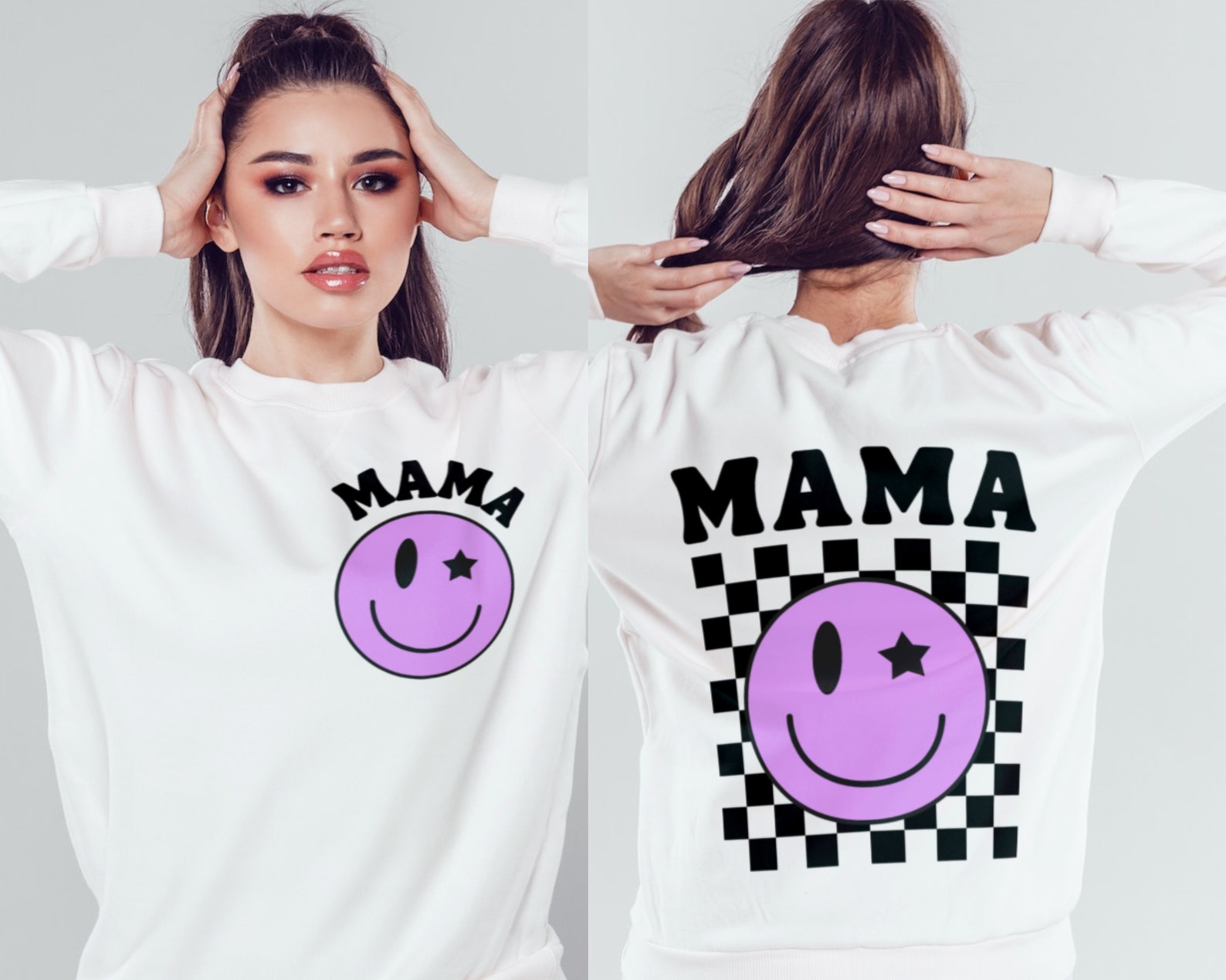 Checkered Mama Png Retro Mama Png Mama Design Mom Power - Etsy