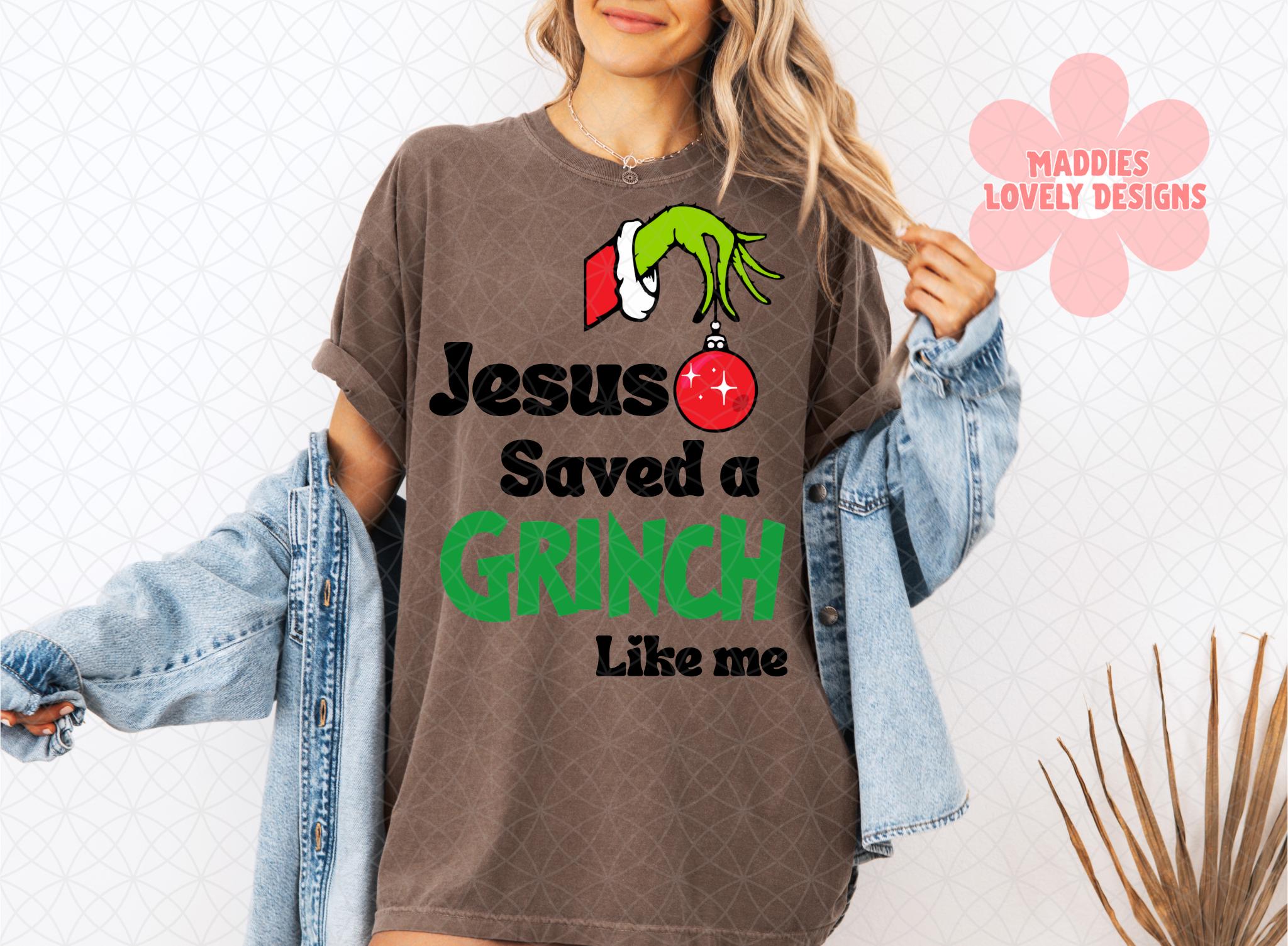 Jesus Saved a Grinch Like Me PNG, Christian Faith (digital Download) - Etsy