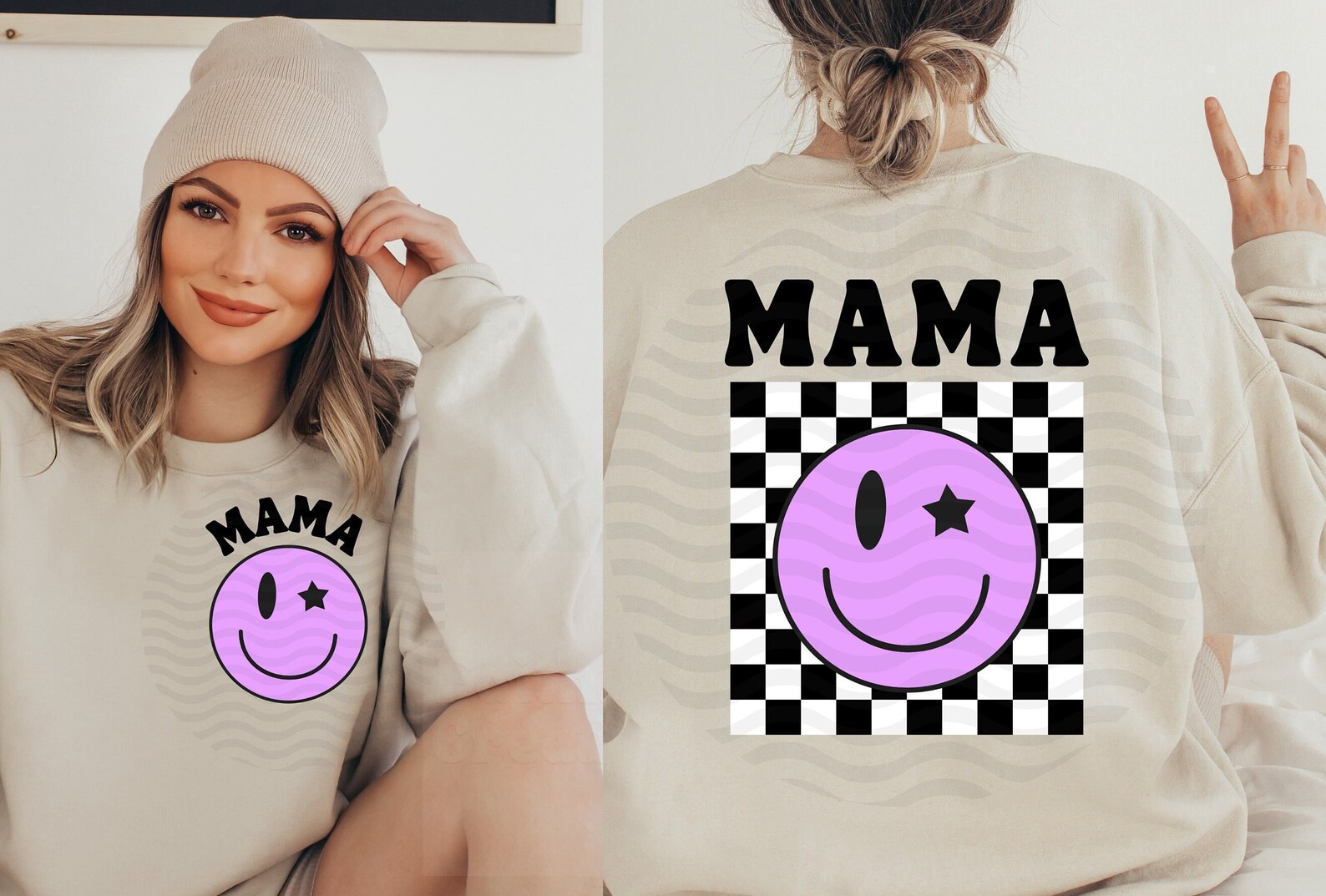 Checkered Mama Png, Retro Mama Png, Mama Design, Mom Power Png, Girly ...