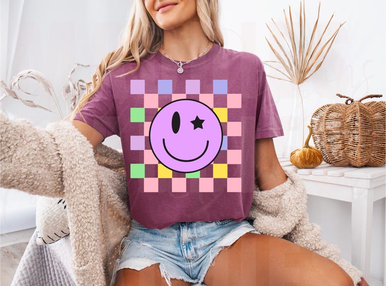 Checkered Smiley Face PNG, Smiley Face Png, Checkered Png, Digital ...