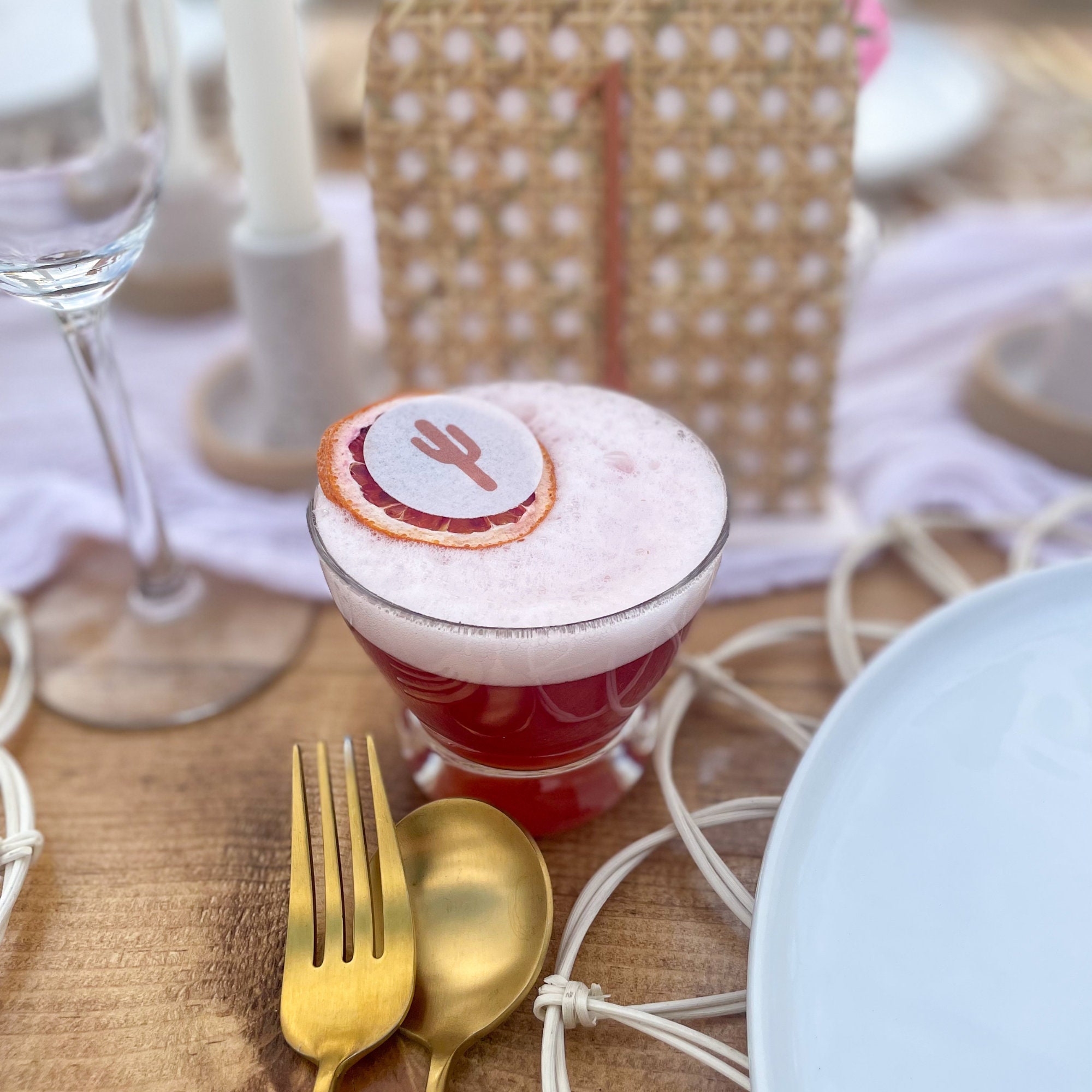 Custom Drink Toppers - Edible Cocktail Toppers - Edible Cocktail Art ...